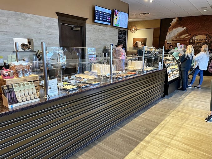 Resistance is futile at this chocolate checkpoint. Your wallet may get lighter, but your spirits will soar!