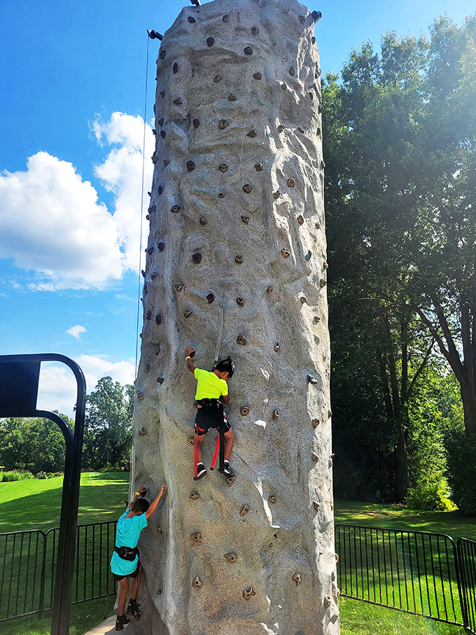 Reach new heights on this vertical adventure! It's like playing Donkey Kong in real life, minus the barrels and angry gorilla.