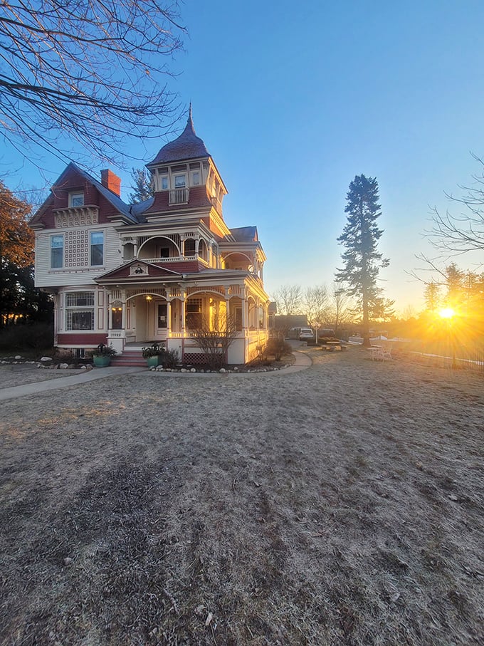 Greet the day like a Victorian lord or lady. This sunrise view is worth setting your smartphone alarm for - no rooster required.