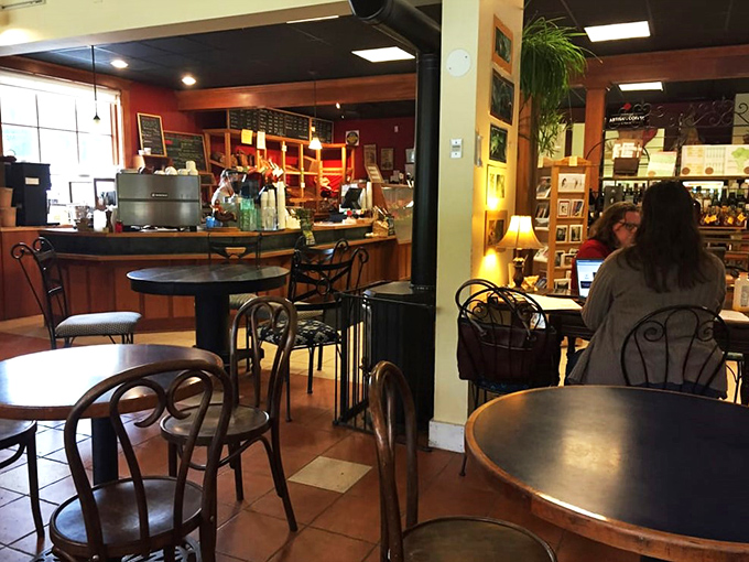 A room with a view&hellip; of more delicious food! These tables are front-row seats to the greatest show on earth: breakfast time at Red Hen.