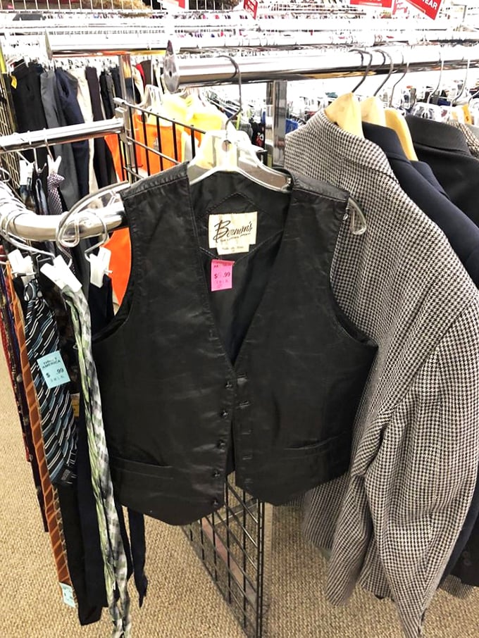 Vest la vie! This leather number isn't just a garment; it's a one-way ticket to Coolsville, population: you.