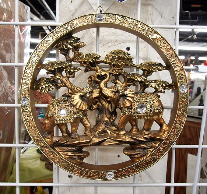 Who needs the Louvre when you have this wall of wonders? From kitsch to potential masterpieces, this eclectic art collection is a feast for the eyes.