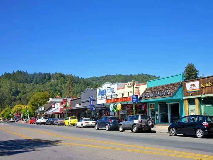 Guerneville: Redwoods, river, and rainbows &ndash; it's like Mother Nature decided to throw a pride parade.