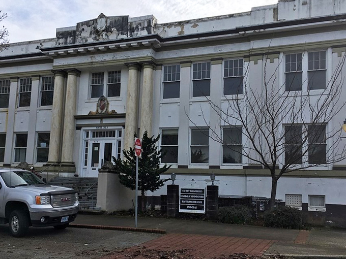 City Hall or portal to the past? In Bay City, local government comes with a side of spectral activity.