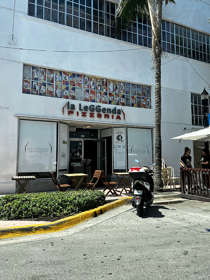 Slice of life! La Leggenda's outdoor seating is the perfect spot to people-watch and pizza-indulge. La dolce vita, indeed!