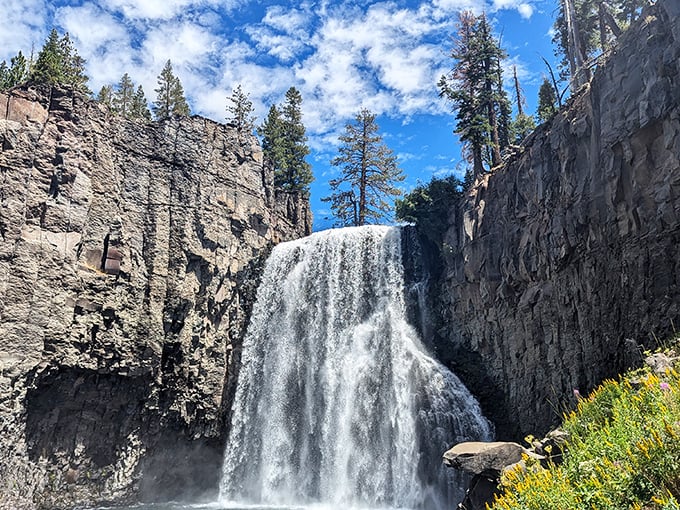 Nature's own light show at Rainbow Falls. No electricity required, just add sunshine and prepare to be dazzled!