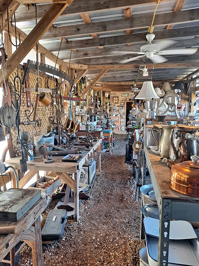 Time machine for sale! This booth is packed tighter than Doc Brown's DeLorean, with treasures from every era imaginable.