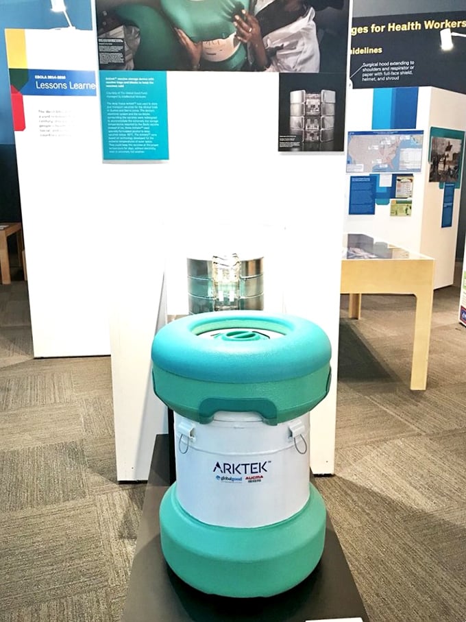 The Arktek Vaccine Storage: keeping vaccines cooler than the other side of the pillow. This high-tech cooler is a lifesaver, literally!