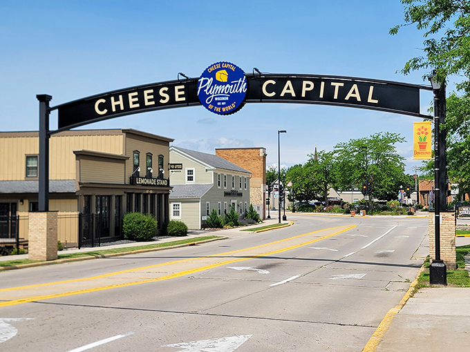 Welcome to the Cheese Capital! This arch is like the pearly gates for cheese lovers. Heaven is a place on earth, and it's full of dairy.