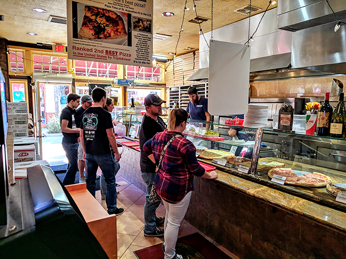 Pizza pilgrims on a quest for the perfect slice! The line may be long, but trust us &ndash; it's worth the wait.