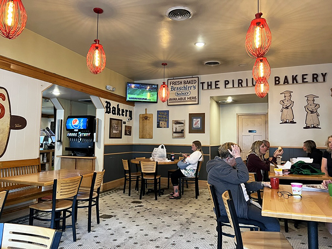 Where everybody knows your name (and your favorite pastry)! This cozy dining area serves up community spirit alongside coffee and treats.