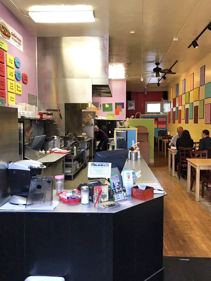 Where food meets fun! One Stop Coney's interior is like a Pixar movie come to life &ndash; colorful, cheerful, and full of character.