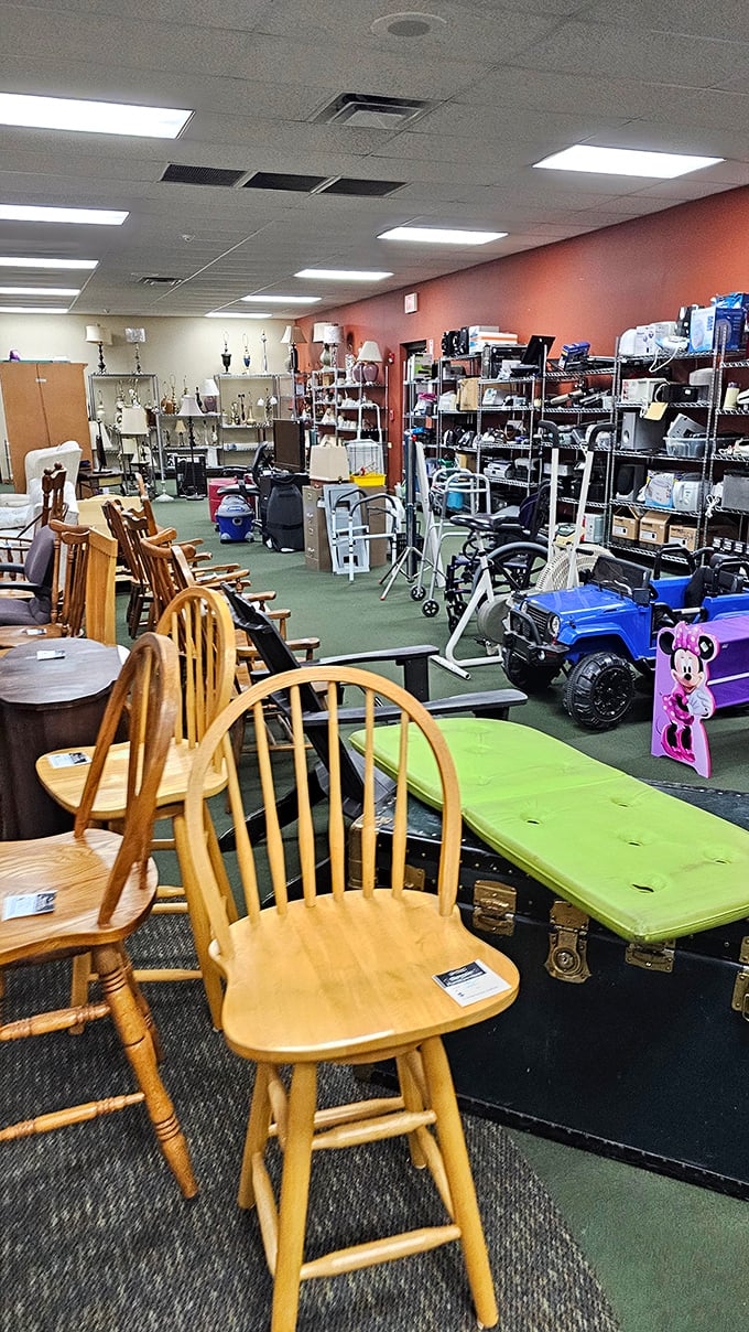 Time travel made easy! From vintage radios to not-so-vintage DVD players, it's an electronic evolution in one aisle.