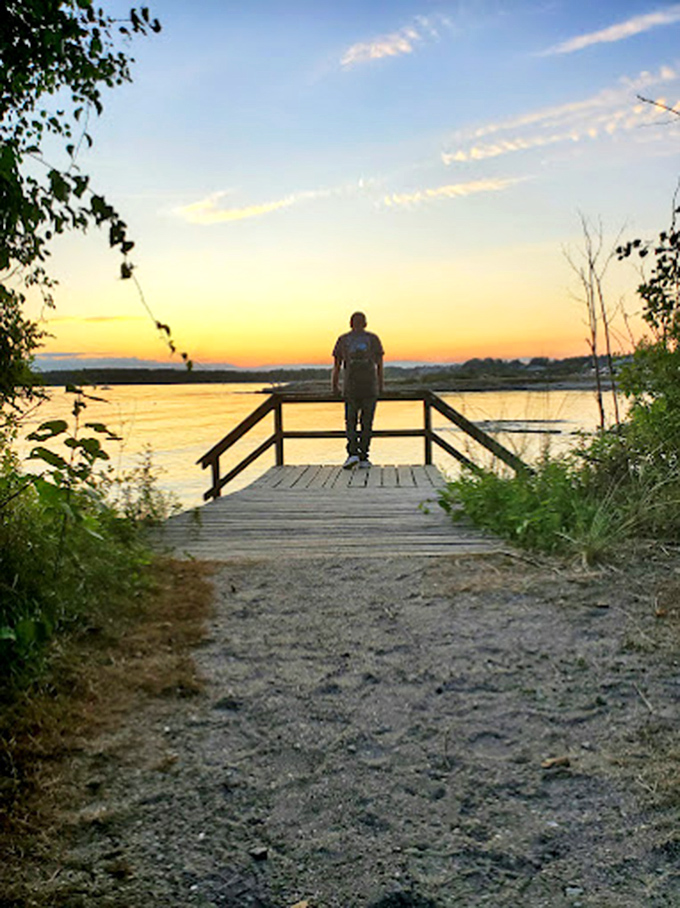 Sunset gazing: The ultimate Maine pastime. It's like watching nature's own lava lamp, but way more impressive.