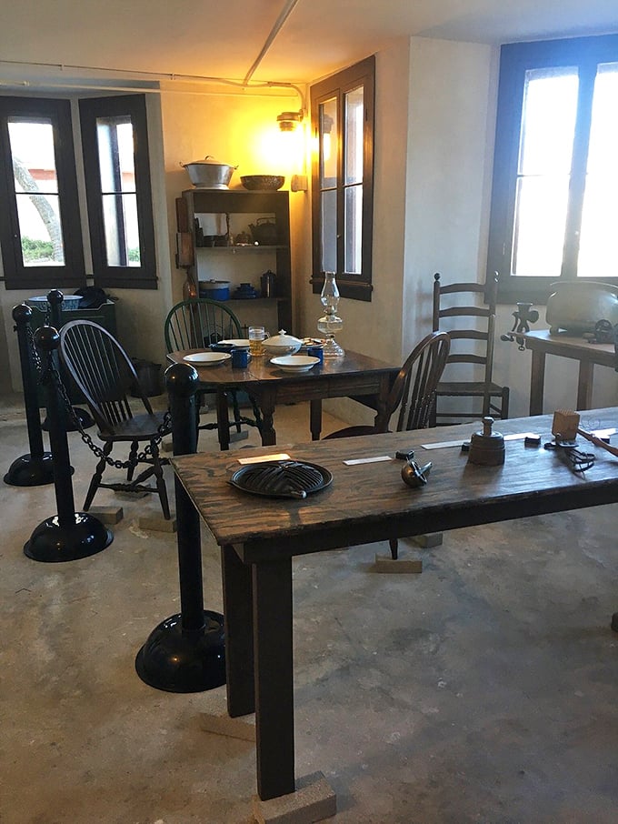 No microwave meals here! This rustic kitchen takes us back to a time when 'fast food' meant how quickly you could churn butter.