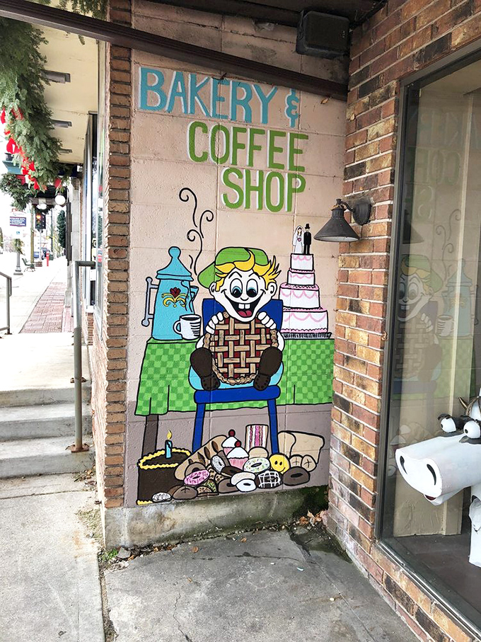 Who needs a red carpet when you've got this whimsical welcome? Step into a world where coffee and pastries reign supreme.