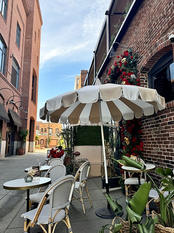 Parisian charm meets California cool. These outdoor seats are perfect for pretending you're a sophisticated European while sipping your totally Instagrammable latte.