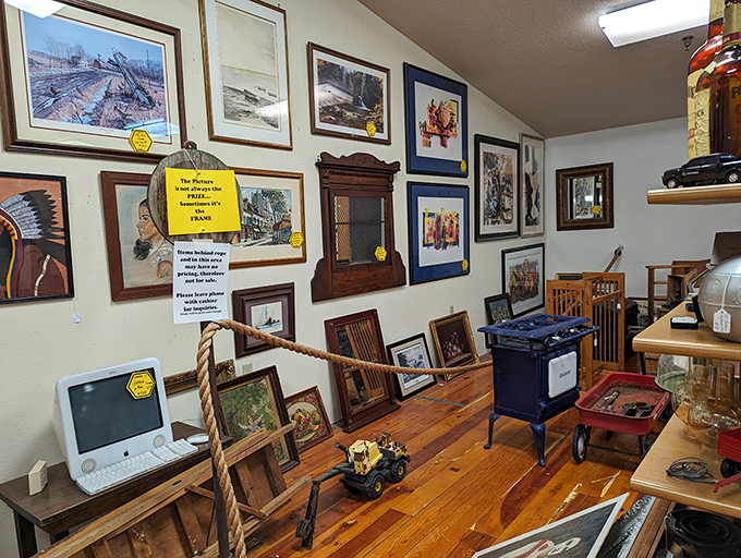 A gallery of yesteryear where every frame tells a tale. From serene landscapes to quirky portraits, these walls are a time-traveling art show.