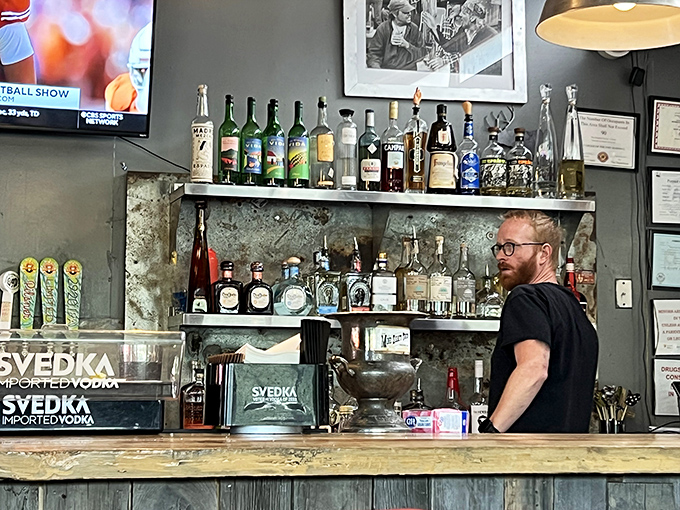 Behind the bar magic! This mixologist is like a cocktail wizard, conjuring up drinks that'll make you believe in magic.