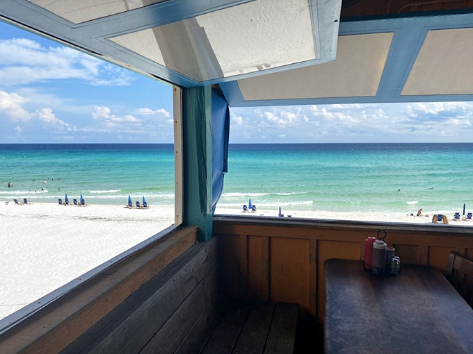 Upstairs dining with a view that'll make you wonder why you ever eat indoors.