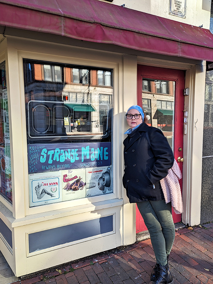 The face of pure joy! This happy customer embodies the spirit of Strange Maine - curiosity, excitement, and a dash of weirdness.