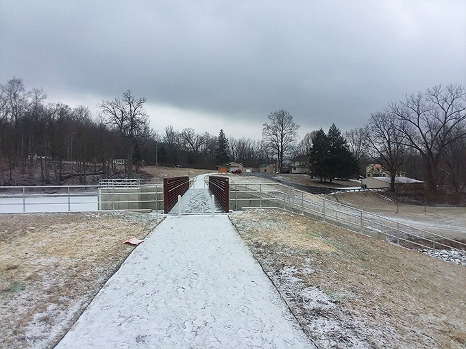 Winter wonderland or set of "Frozen 3"? This snowy scene transforms the park into a magical realm that would make Elsa jealous.