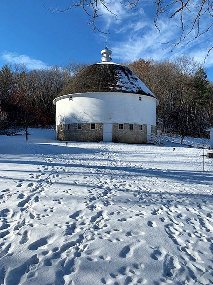 Winter wonderland or giant snow globe? Either way, this scene is more magical than a Disney movie.