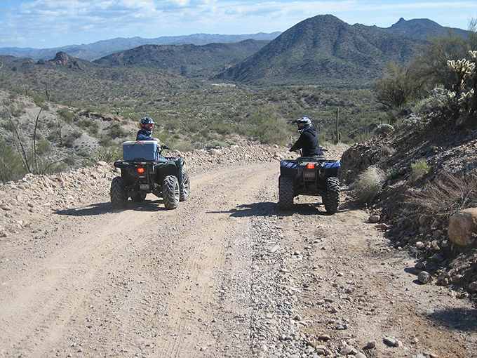 Dust up some fun on Wickenburg's trails! These ATV riders are living out their "Mad Max" fantasies, minus the post-apocalyptic wasteland.