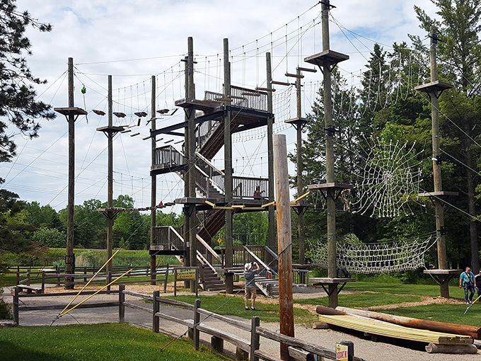 Who needs the gym when you can monkey around here? This adventure park puts the 'wild' in wilderness workout.