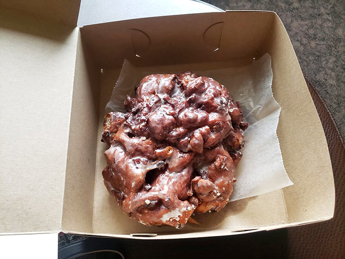 The Godzilla of pastries! This apple fritter is so massive, it should come with its own zip code and mayor.