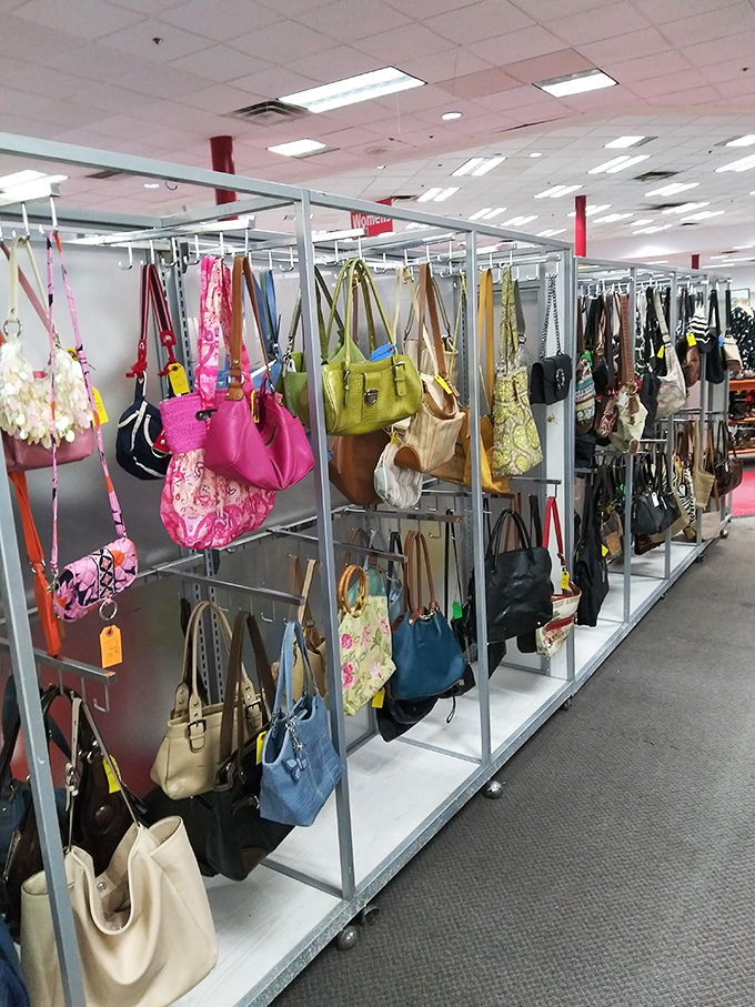 Bag lady's paradise! This handbag haven is where arm candy comes in all flavors. From clutches to totes, there's a style for every shoulder.