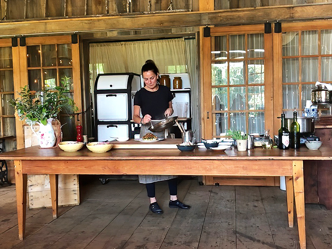 Culinary magic in action! Watch as the chef transforms simple ingredients into edible works of art. It's like a delicious magic show, minus the rabbits in hats.