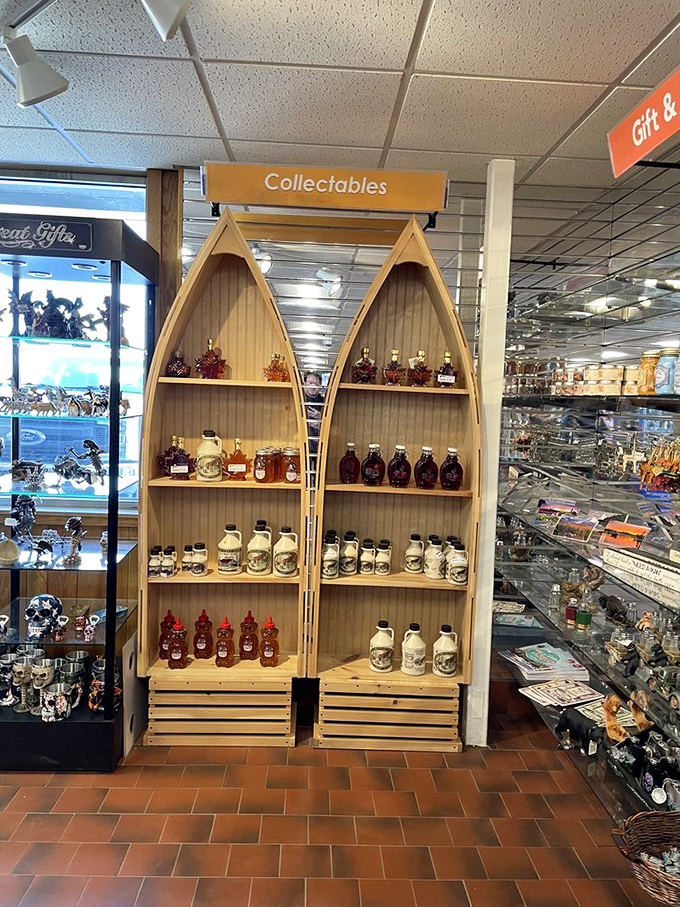 Collectibles that capture the spirit of Maine! These boat-shaped shelves are practically begging you to take a piece of New England home.