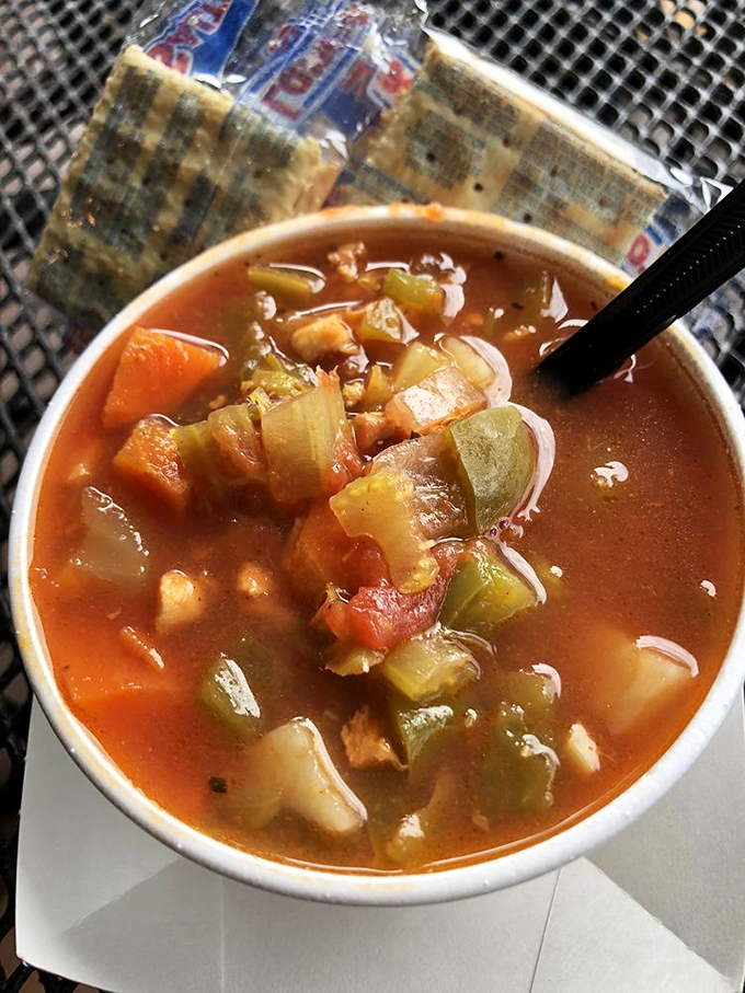 Conch chowder: the comfort food of the sea. It's like a warm, briny hug for your taste buds.