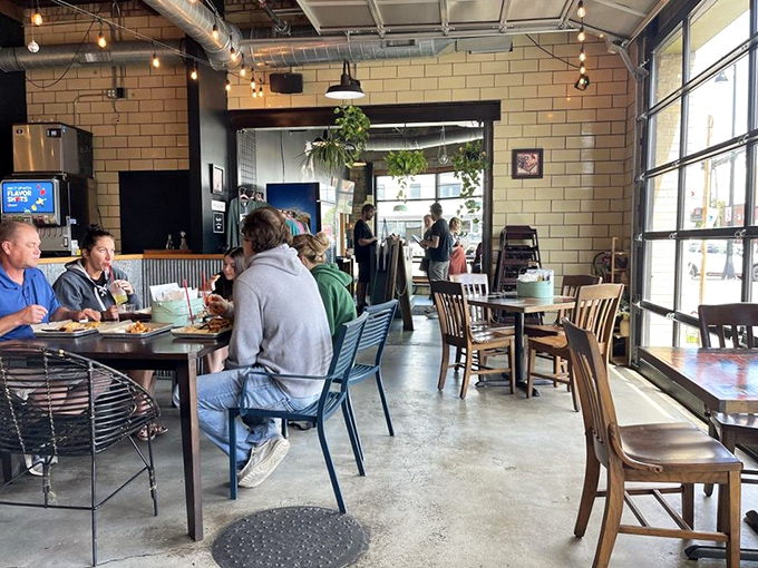 A snapshot of happiness: friends, food, and fantastic ambiance. This is what "living your best life" looks like, Fargo-style.