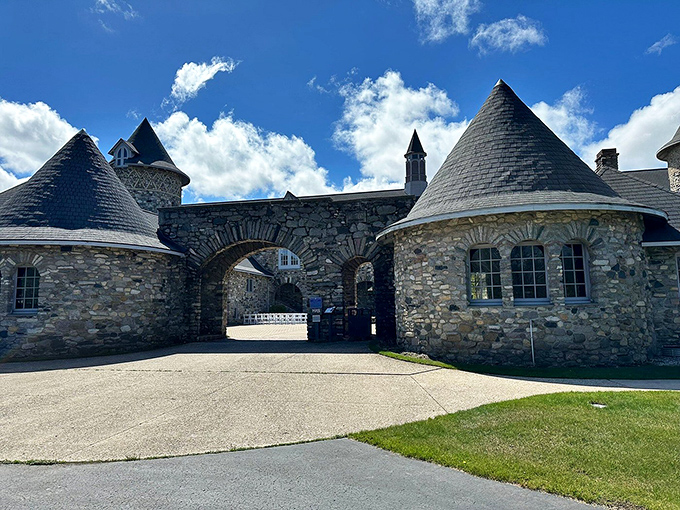 Through the looking glass we go! This arched entrance beckons visitors into a world where fantasy and reality blend seamlessly.