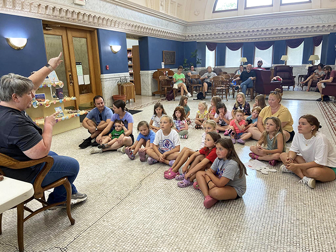 Storytime or a mini TED talk? Either way, these kids are soaking up knowledge like little sponges in sneakers.