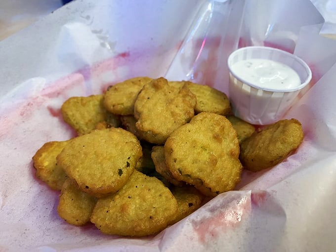 Crispy, tangy, and utterly addictive. These fried pickles are like potato chips' cooler, more sophisticated cousin.