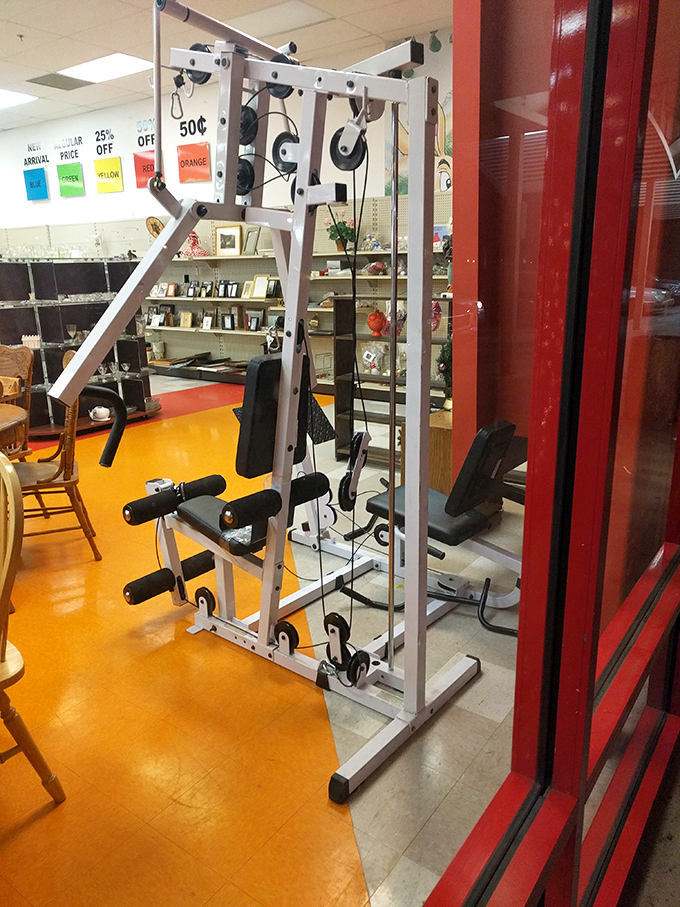 From couch potato to gym rat overnight? This fitness equipment aisle makes lofty resolutions seem within reach.