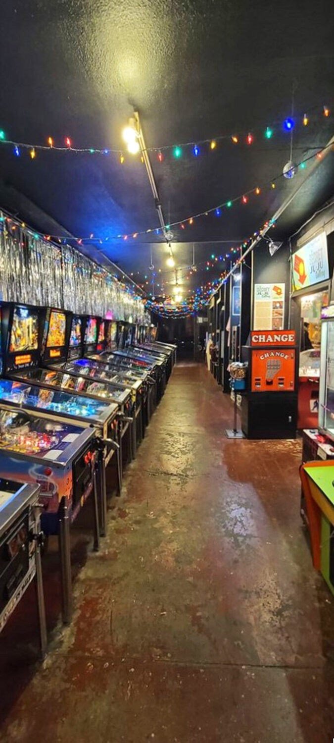 Strings of lights overhead, rows of games below - it's like Christmas morning for the perpetually playful.