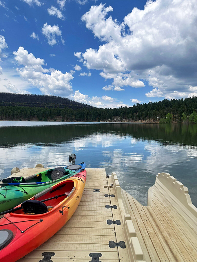 Row, row, row your boat&hellip; or just float and daydream. Kayaking on Morphy Lake's placid waters is the ultimate stress-buster.
