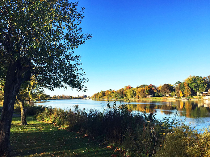 "Serenity by the shore. It's like Mother Nature's screensaver, but with surprise stone guests."