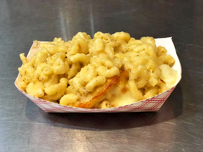 Mac and cheese that hugs your soul! This creamy comfort classic is like a warm sweater for your stomach.