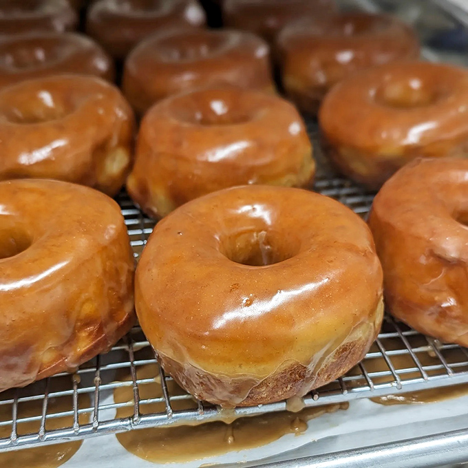 Maple glazed donuts: Vermont's version of "gilding the lily." And boy, does it work!