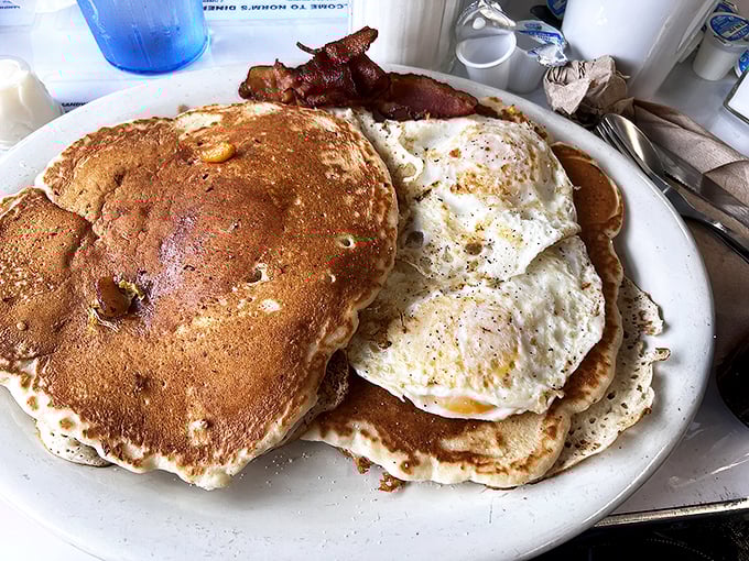 Pancakes so fluffy, they could double as pillows. But trust us, you'll want these on your plate, not your bed.