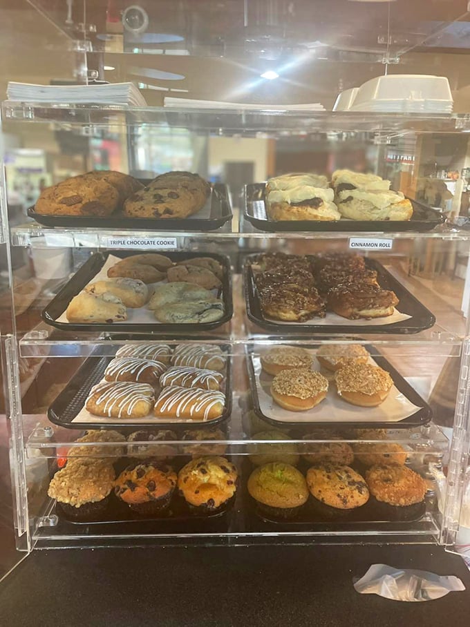 A pastry case that would make Mary Berry swoon. These treats are so pretty, it's almost a shame to eat them. Almost.