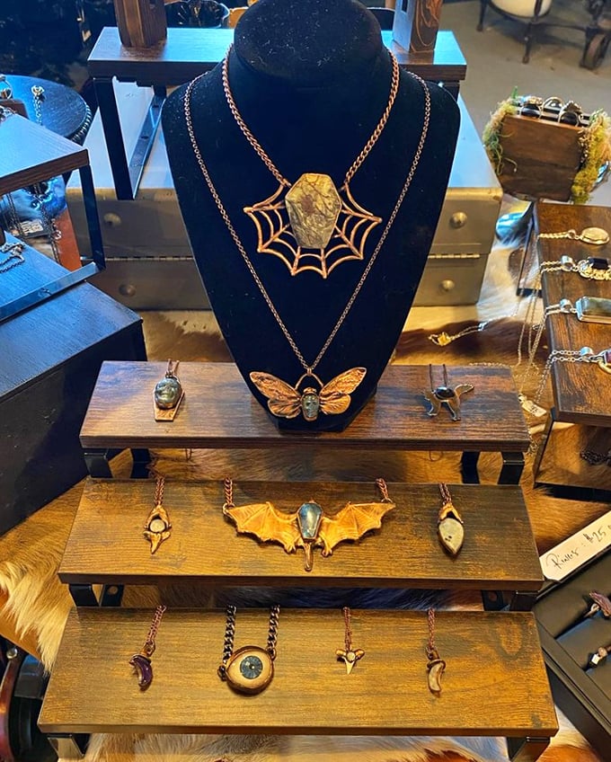 Jewelry that's part Cleopatra, part Tim Burton. Who knew spiders and skulls could look so darn fashionable?