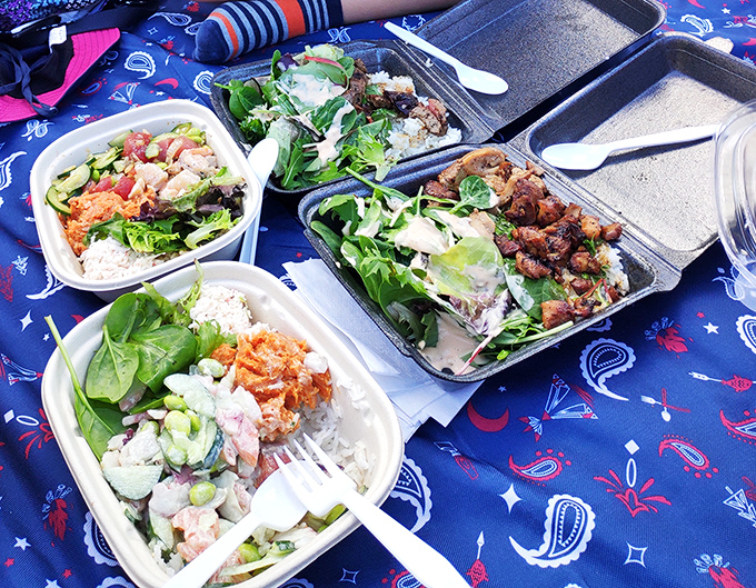 A rainbow in a bowl! These poke creations are like edible art &ndash; almost too pretty to eat. Almost.