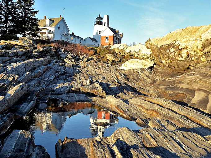 Nature's own infinity pool. This rocky reflection showcases Maine's rugged beauty better than any postcard ever could.