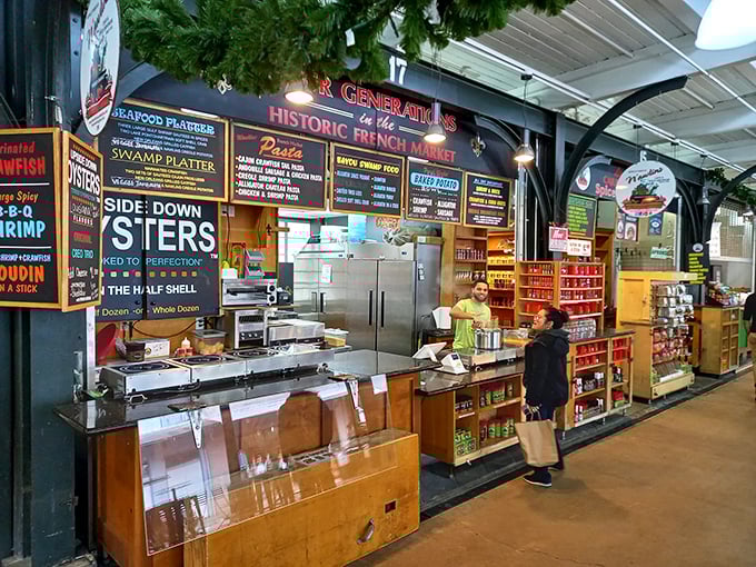 Seafood central! This menu board is a siren song for shellfish lovers. Oysters, anyone? It's okay to be shellfish here!